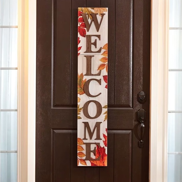 Source Unknown | Wall Decor | New Welcome Fall Porch Leaner Hanging ...
